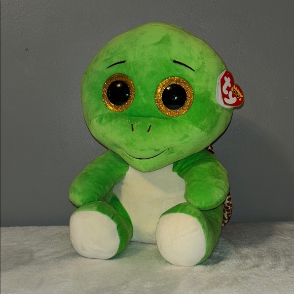 Ty | Toys | Giant Ty Beanie Baby Cream And Green Turtle Stuffed Animal ...